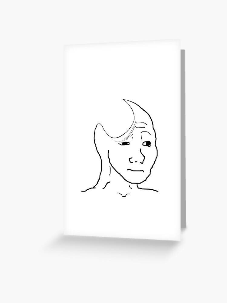 "Brainless Wojak" Greeting Card by marjard | Redbubble