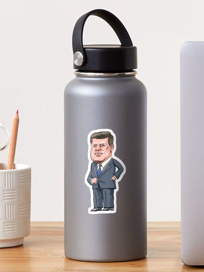 "President John F. Kennedy" Sticker for Sale by MacKaycartoons | Redbubble