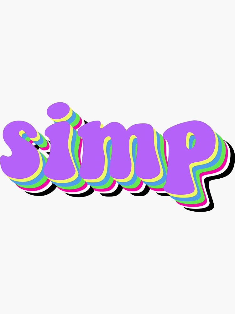 "Simp Sticker" Sticker by -jh- | Redbubble