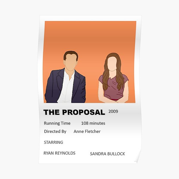 "The Proposal Minimalist Movie Poster" Poster by eflynner1224 | Redbubble