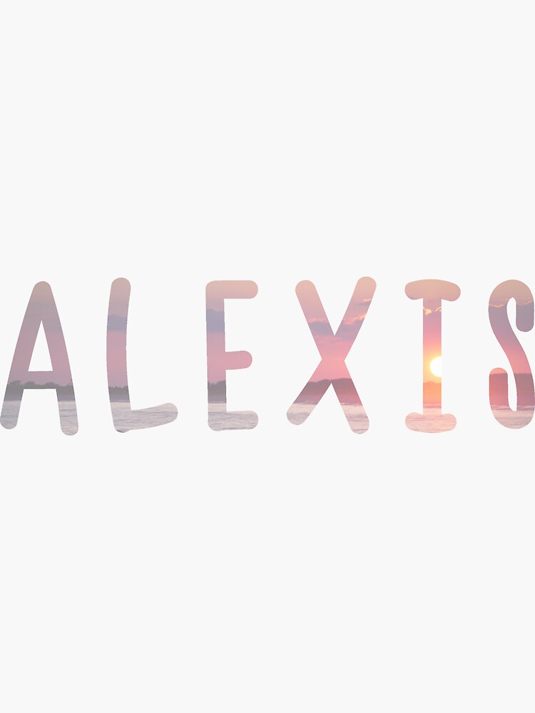 "Alexis Word Art" Sticker by Arexus | Redbubble