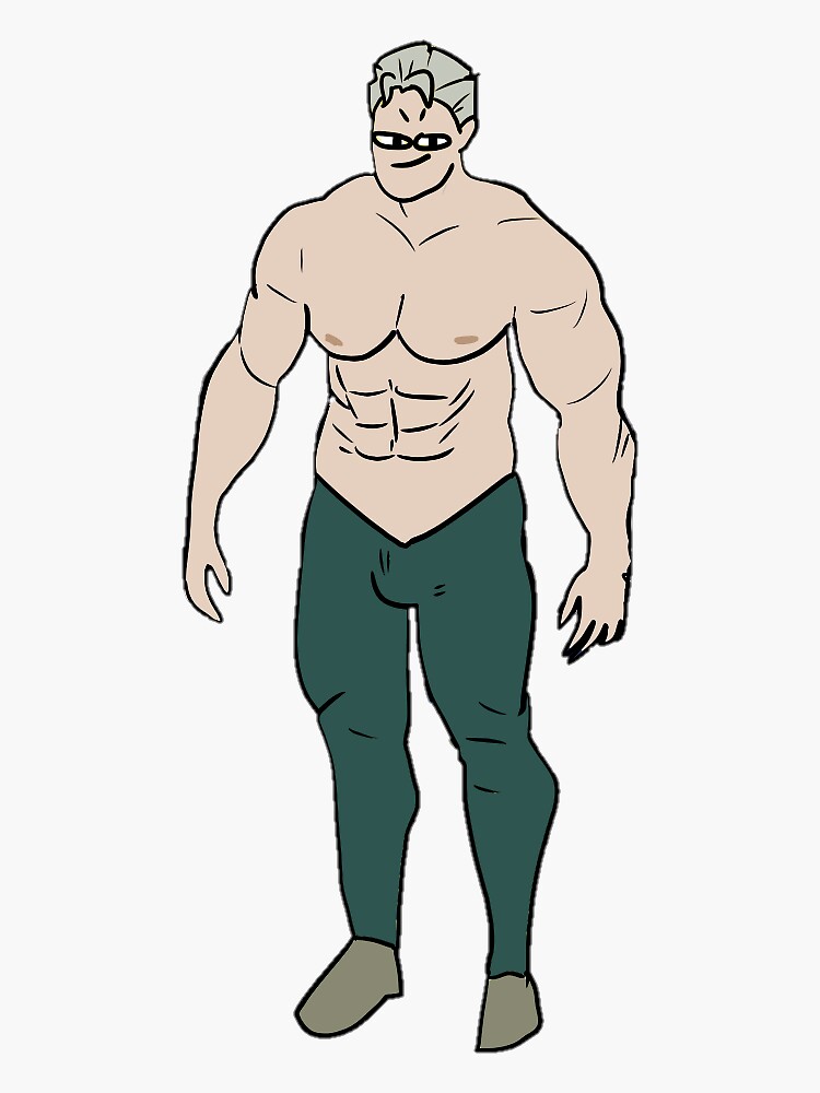 "buff koichi" Sticker by RainbowGuttzy | Redbubble