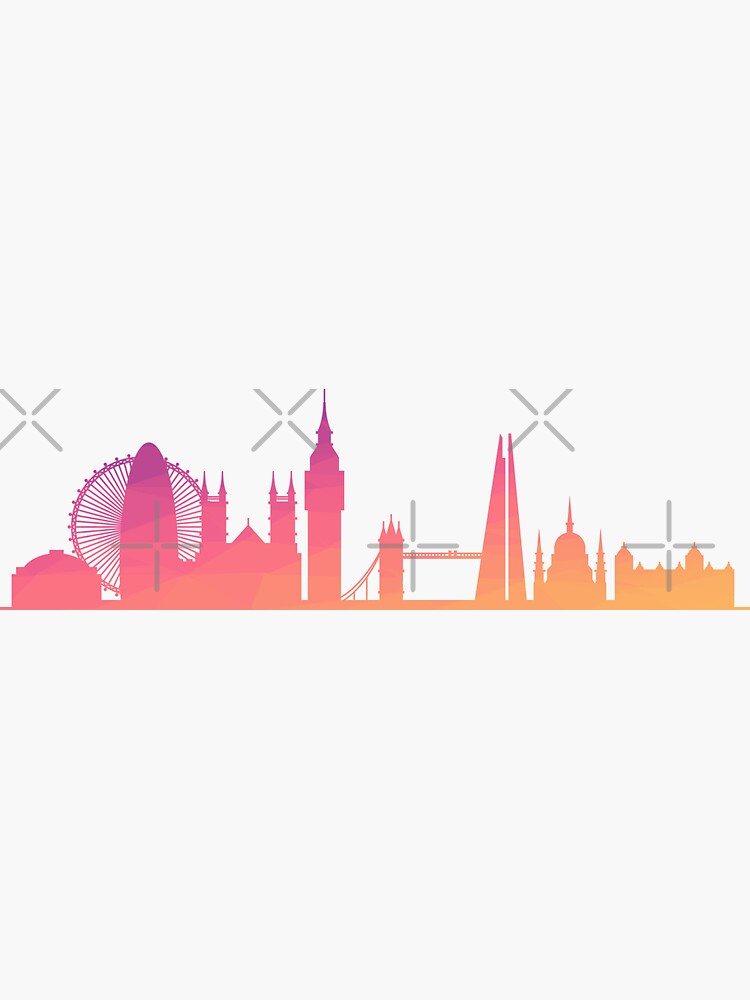 "London Skyline" Sticker for Sale by OuART | Redbubble