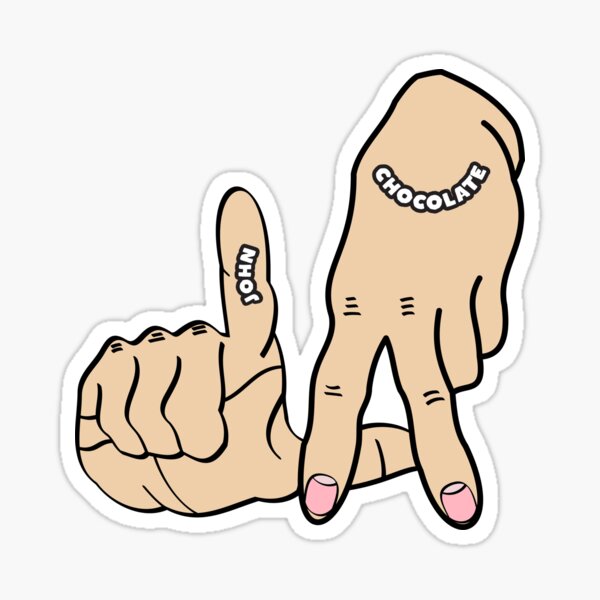 "LA Hand Sign" Sticker for Sale by JohnChocolate | Redbubble