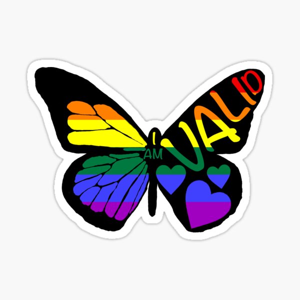 ""I am Valid" Rainbow pride flag" Sticker for Sale by imagaydolphin ...