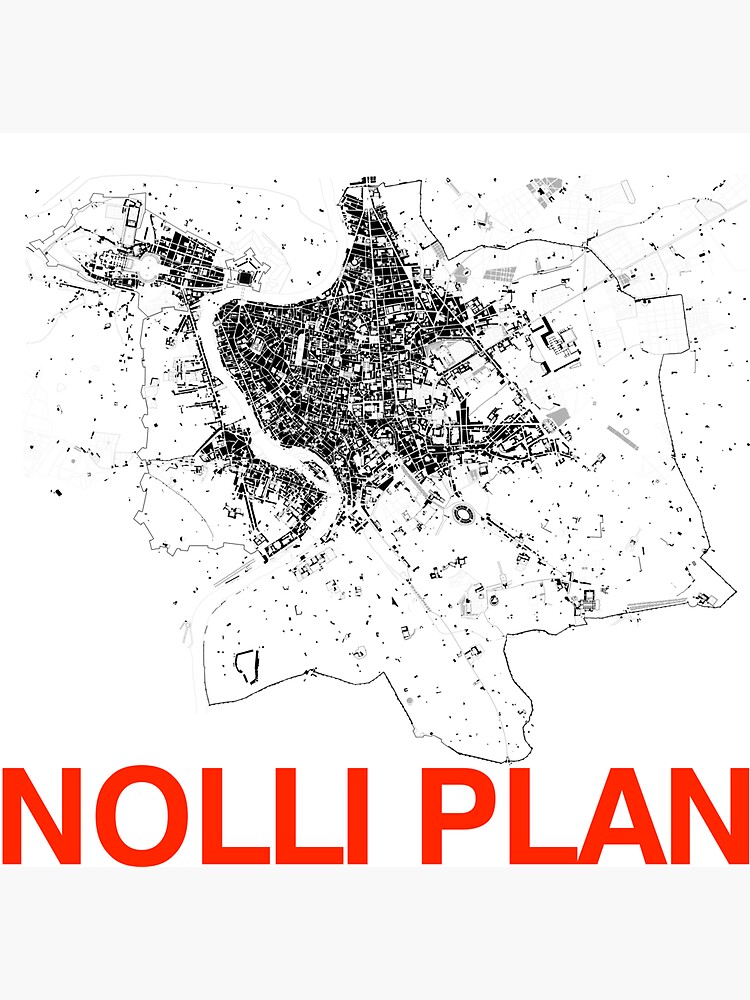 "Nolli Plan of Rome" Sticker for Sale by flyfishingprof | Redbubble