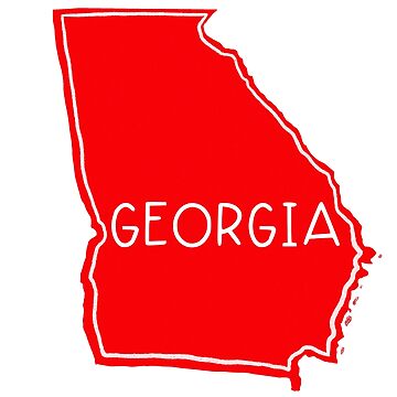 "Georgia Map Sticker" Sticker for Sale by Drawingvild | Redbubble