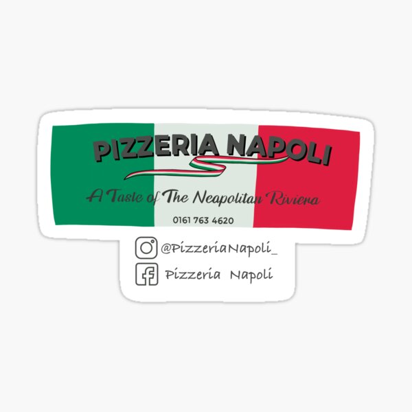 "Pizzeria Napoli Logo (IG & FB)" Sticker for Sale by PizzeriaNapoli ...