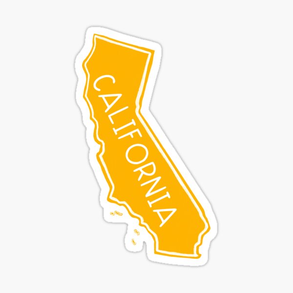 "California Map Sticker" Sticker by Drawingvild | Redbubble