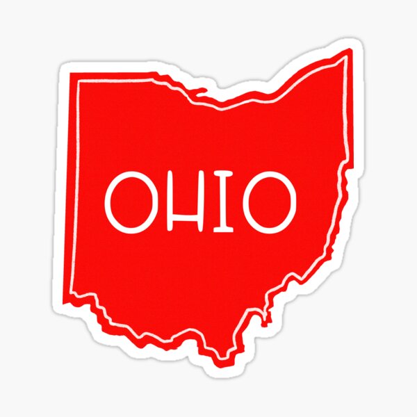 "Ohio Map Sticker" Sticker for Sale by Drawingvild | Redbubble