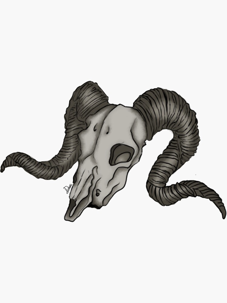 "Ram skull" Sticker for Sale by Dexce | Redbubble