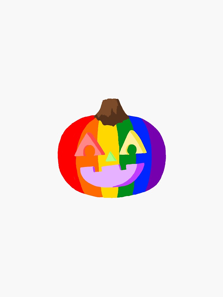 "Spooky Rainbow Pumpkin gay lgbt Halloween Jack o Lantern Spoopy ...