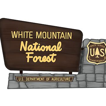 "White Mountain National Forest Sign" Sticker for Sale by GraceG44 ...