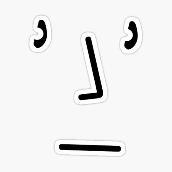 "Simple Face Icon " Sticker for Sale by WorldisRigged1 | Redbubble