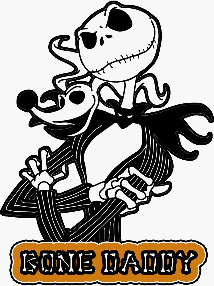 "Jack Skellington Bone Daddy" Sticker by chloewarren10 | Redbubble