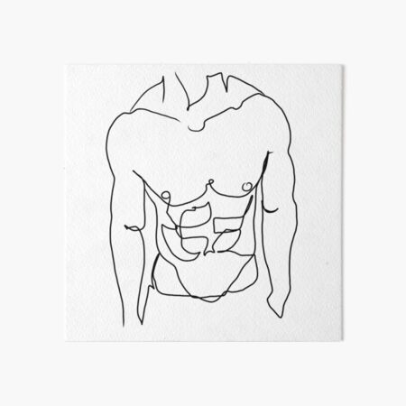 "Torso line art" Art Board Print by gaylineart | Redbubble