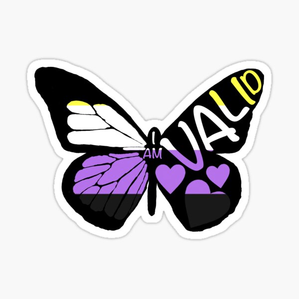 ""I Am Valid" Enby Pride Flag" Sticker by imagaydolphin | Redbubble