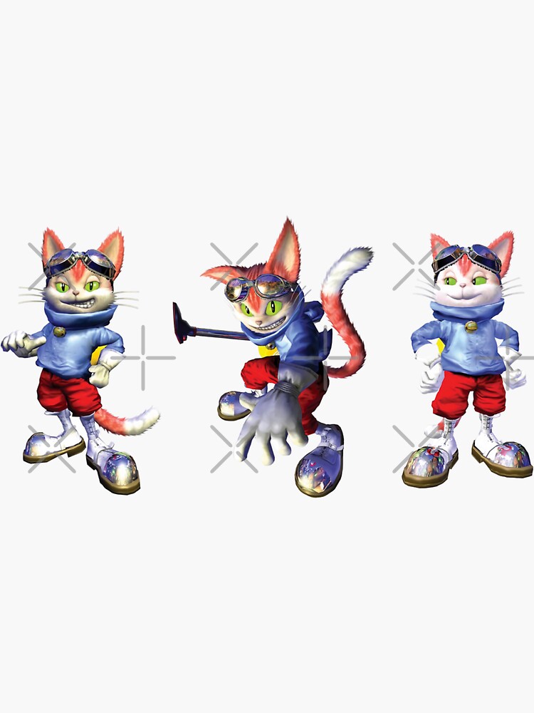 "Blinx The Time Sweeper " Sticker for Sale by Tippen | Redbubble