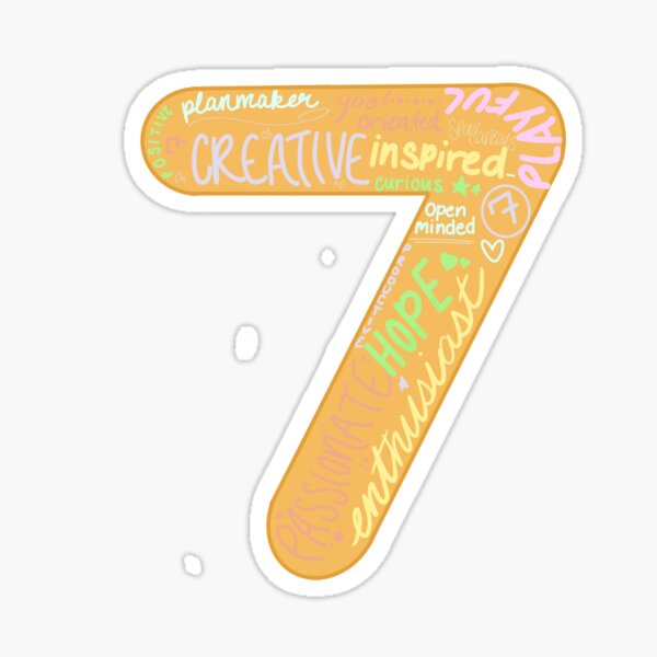 "enneagram type 7 " Sticker for Sale by Hopeewana | Redbubble