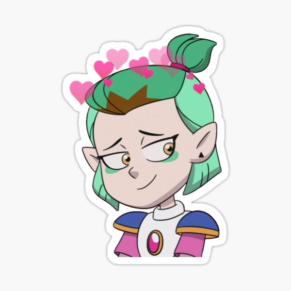 "amity blight grudgby the owl house with hearts" Sticker for Sale by ...