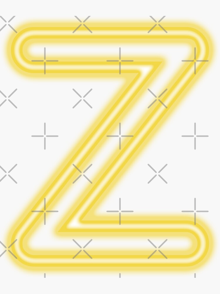 "neon Z" Sticker by kaitlynkapalka | Redbubble