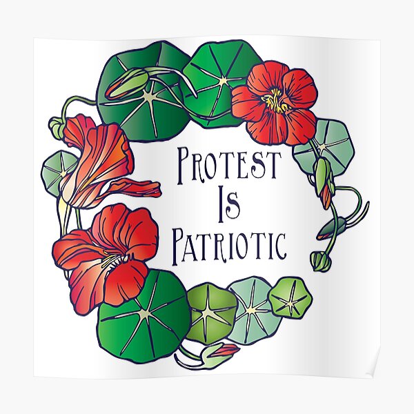 "Protest Is Patriotic" Poster for Sale by lucianamallozzi | Redbubble