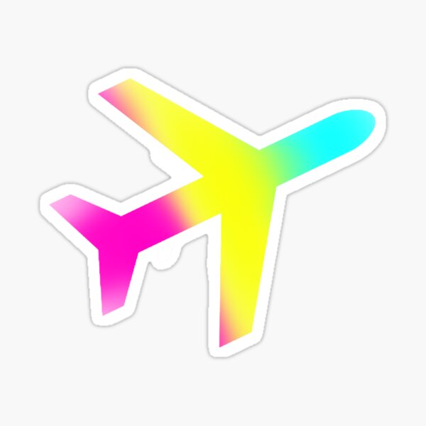 "Rainbow Airplane" Sticker for Sale by CaptainGJ | Redbubble
