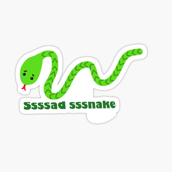 "Sad snake " Sticker for Sale by stickersbyKO | Redbubble