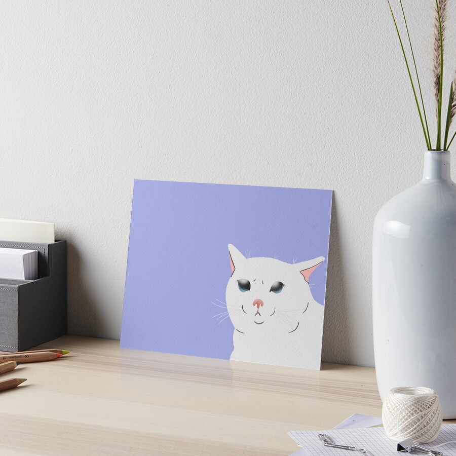 "Sad cat meme " Art Board Print for Sale by StormtheNinja | Redbubble