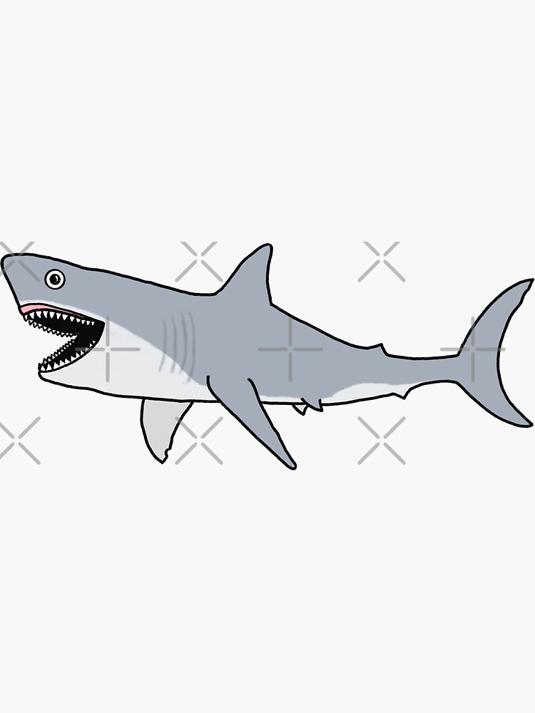 "Happy Megalodon" Sticker for Sale by ColsonC | Redbubble