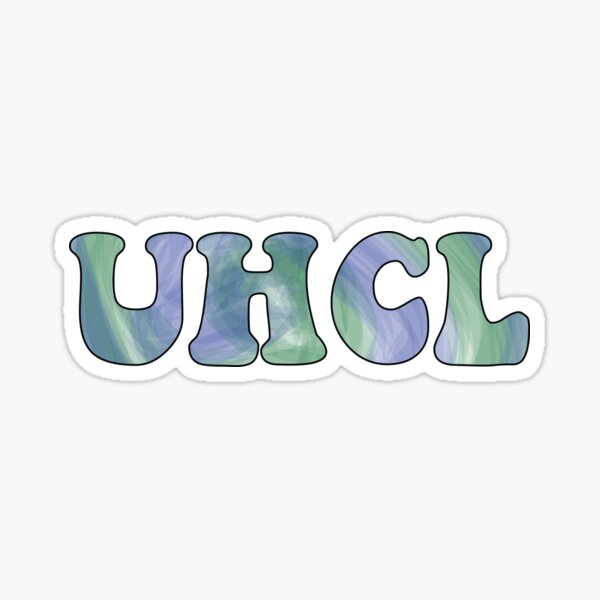"UHCL Blue and Green Water Color Swirl" Sticker for Sale by ...