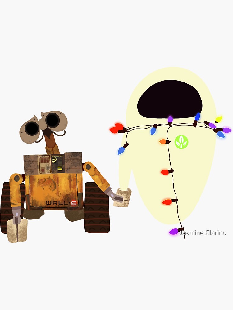 "Wall-E and Eve" Sticker for Sale by jasmineclarino | Redbubble