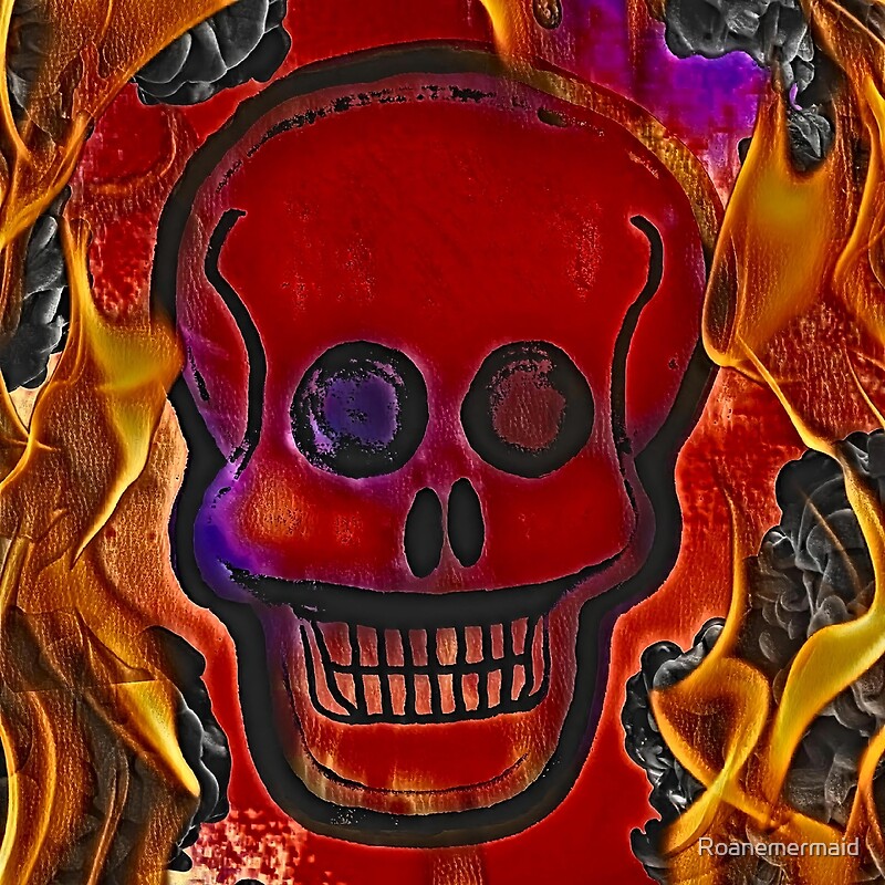 "Spooky Skull" by Roanemermaid | Redbubble