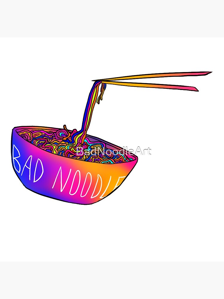 "Bad Noodle - Color Side" Art Print for Sale by BadNoodleArt | Redbubble