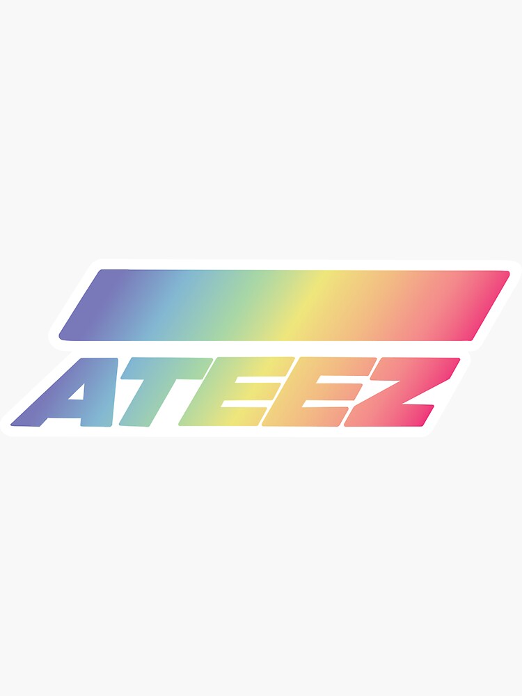 "Rainbow ATEEZ Logo" Sticker for Sale by zinuu | Redbubble