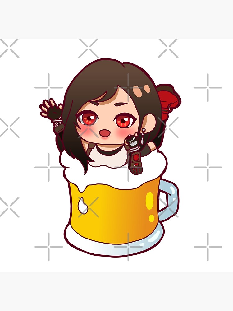 "Final Fantasy 7: Tifa Chibi" Sticker by IntrovertMochi | Redbubble