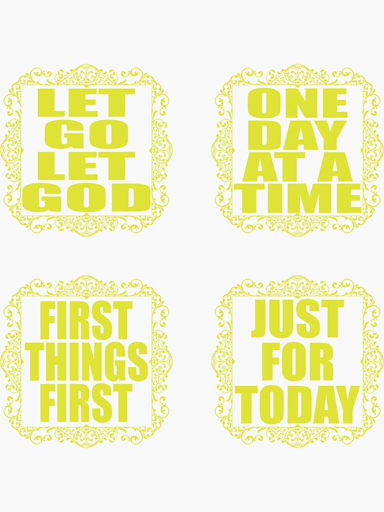 "yellow recovery slogans" Sticker for Sale by yarddog66 | Redbubble