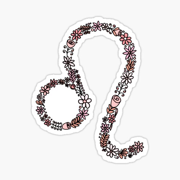 "Pink Leo Zodiac Sign Symbol" Sticker for Sale by karinapezeshkan ...