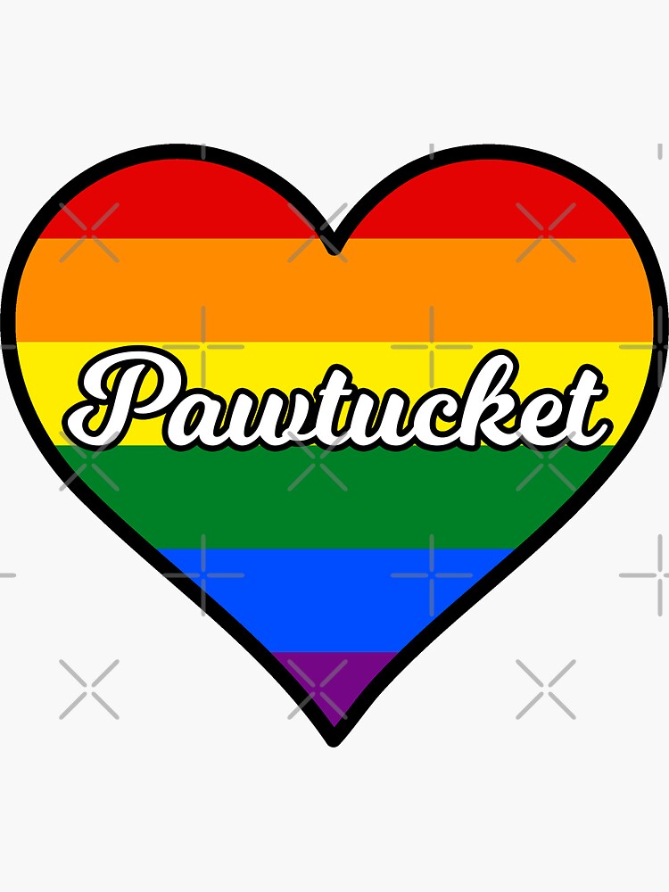 "Pawtucket Rhode Island Gay Pride Heart" Sticker for Sale by fearcity ...