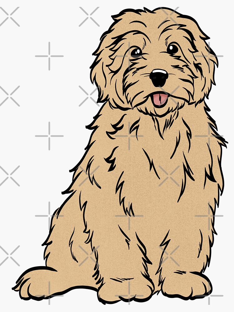 "Goldendoodle " Sticker for Sale by rmcbuckeye | Redbubble