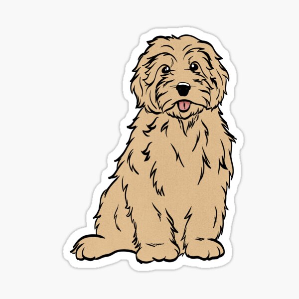 "Goldendoodle " Sticker for Sale by rmcbuckeye | Redbubble