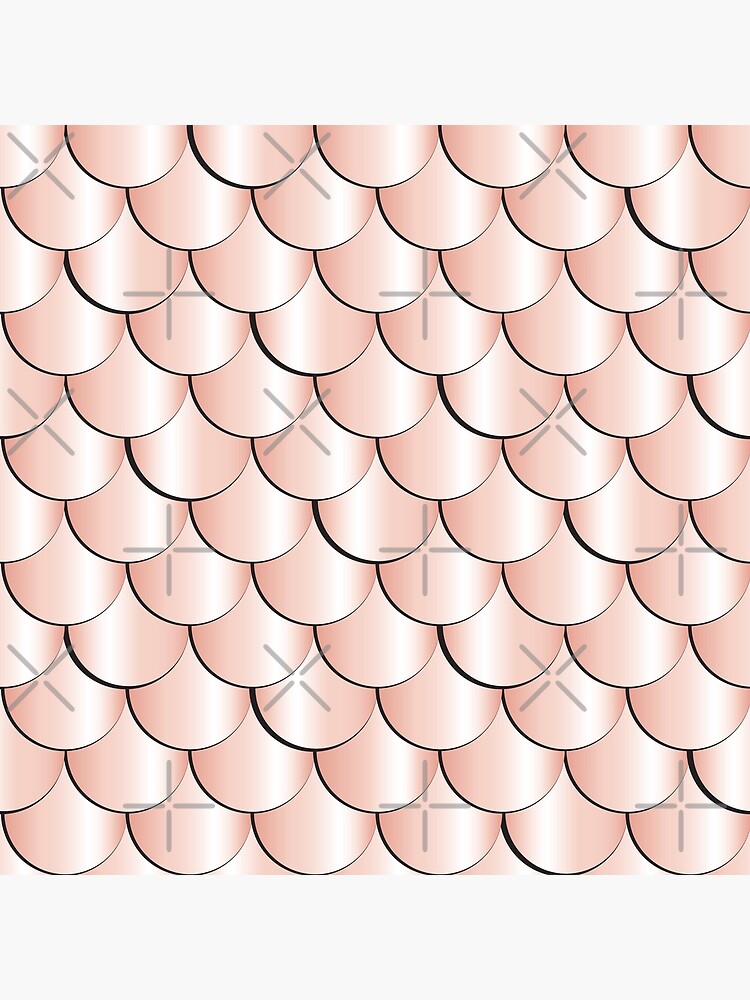 "Mermaid Satin Fish Scales Sea Seashell Pink" Poster for Sale by ...