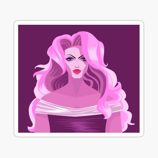 "happy cute pink drag queen" Sticker for Sale by matintheworld | Redbubble