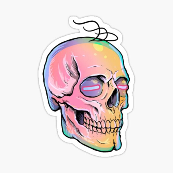 "Sleepy Skull" Sticker for Sale by GokulRavi | Redbubble