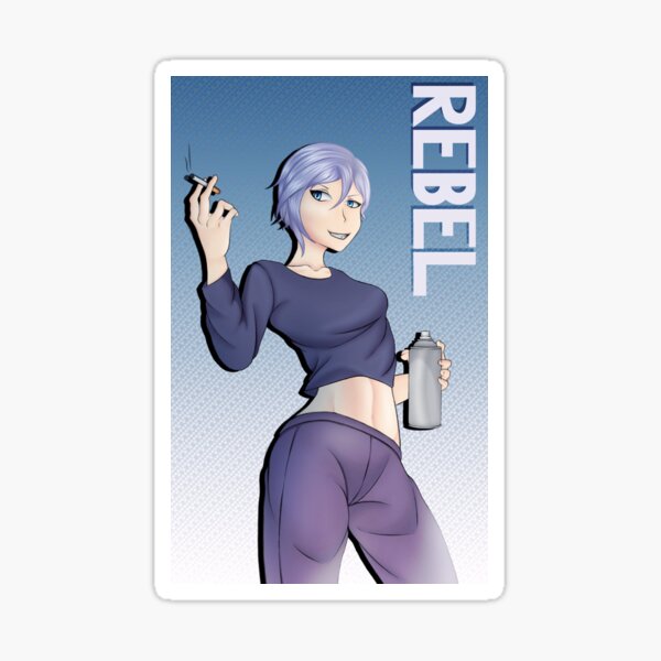 "Rebellious girl" Sticker for Sale by iamri | Redbubble