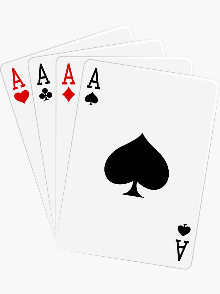 "Four Aces" Sticker for Sale by Stoffldesign | Redbubble