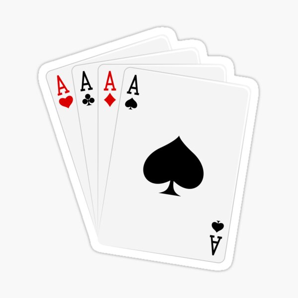 "Four Aces" Sticker for Sale by Stoffldesign | Redbubble