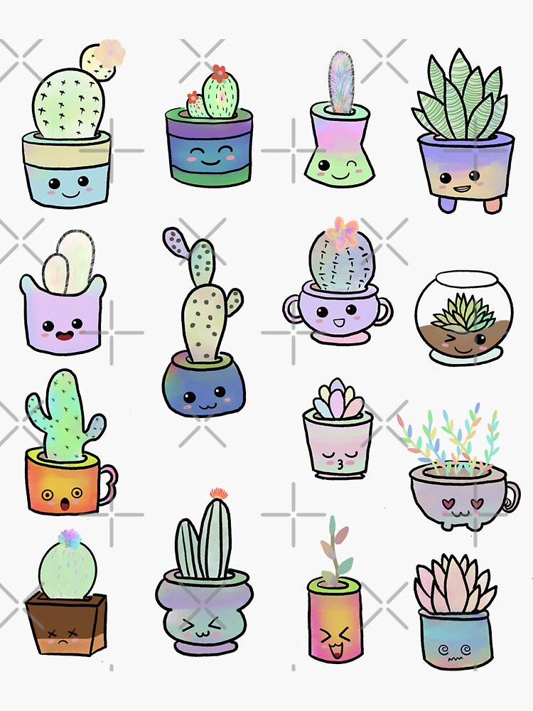 "Cactus" Sticker by sumudubc | Redbubble