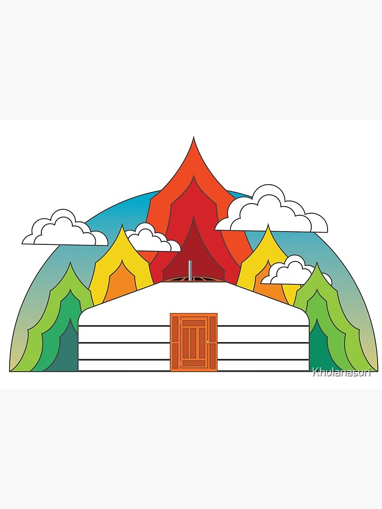"Mongolian Yurt" Art Print for Sale by Khulanasuri | Redbubble