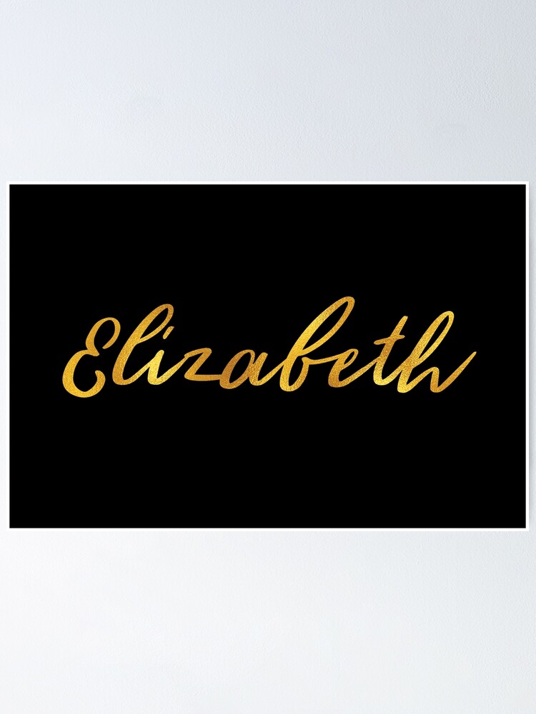 Póster «Letras del nombre de Elizabeth en letras doradas falsas» de ...